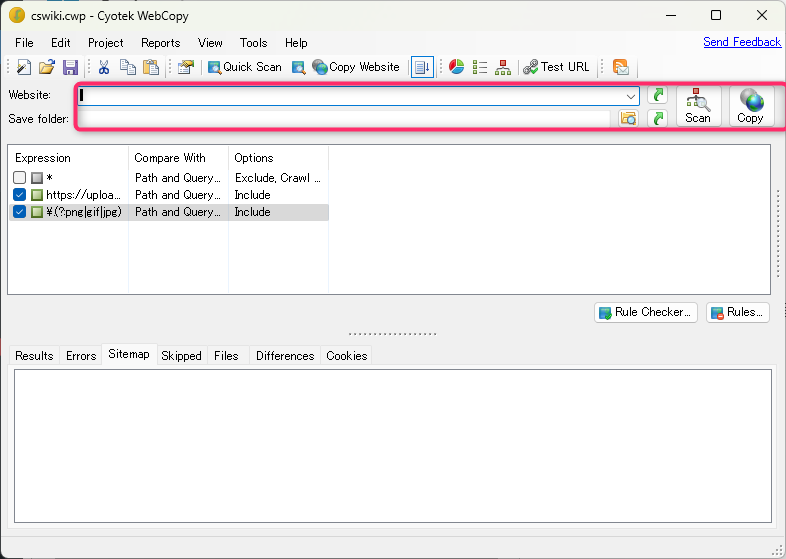 Cyotek Web Copy 使ってWebサイトをまるごとパソコンにダウンロードしたりカスタムダウンロードする | eightban's memo