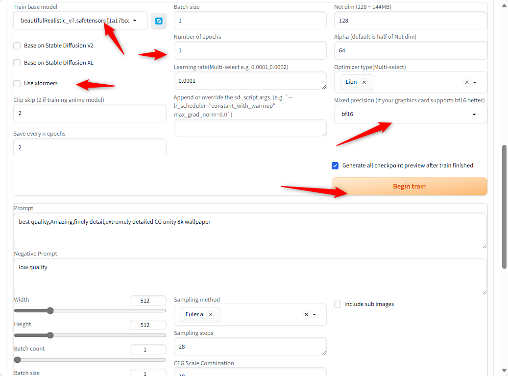 簡単に LoRA を作成するツールsd-webui-train-tools | eightban's memo